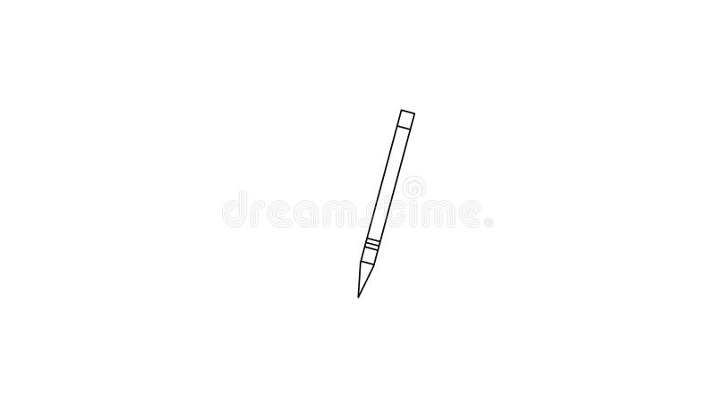 Minimal Animated Pencil on White Background Stock Footage - Video of ...