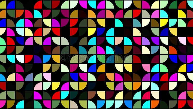 Simple Animation of Coloured Quarter Circle Pattern with Opacity ...