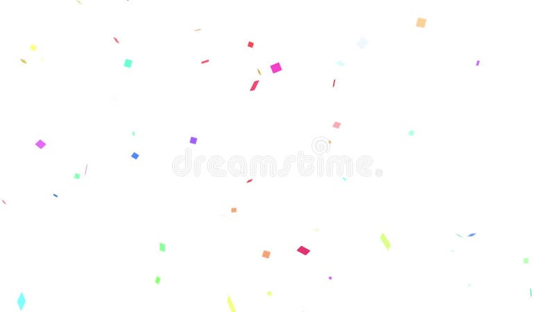 Simple Animation of Confetti Dancing, White Background Stock Video ...