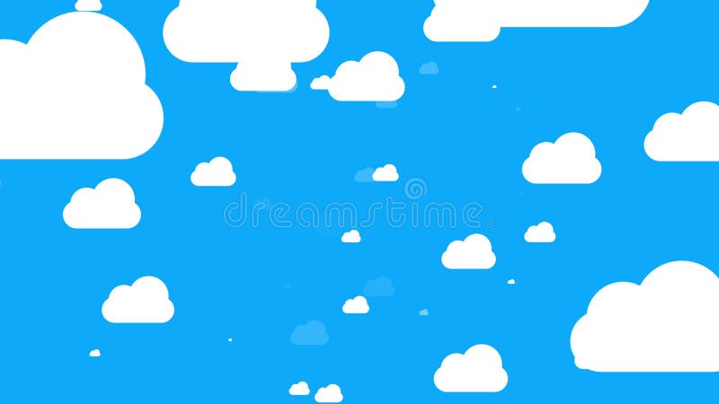 Simple Animation of Flying through the Clouds in Sky Stock Footage ...