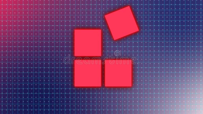 Four Blocks Falling and Rotating High Resolution Stock Illustration ...