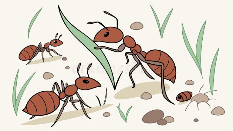Simple Ant Insect, Nature, Teamwork, Tiny Creature, Vector Design ...