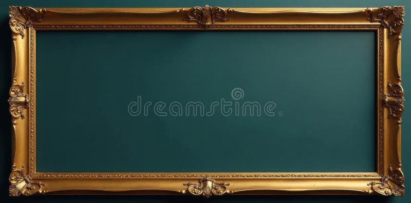 Simple Antique Gold Frame, Clean Lines, Isolated , Classic, Border ...