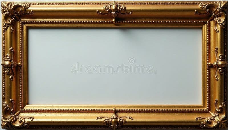 Simple Antique Gold Frame, Clean Lines, Isolated , Elegant, Border ...