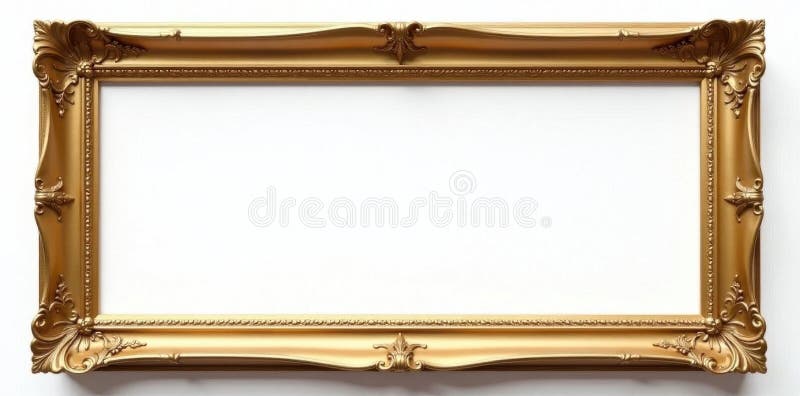 Simple Antique Gold Frame, Clean Lines, Isolated , Border, Minimal ...