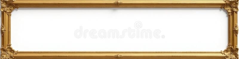 Simple Antique Gold Frame, Clean White Backdrop , Element, Photo Frame ...