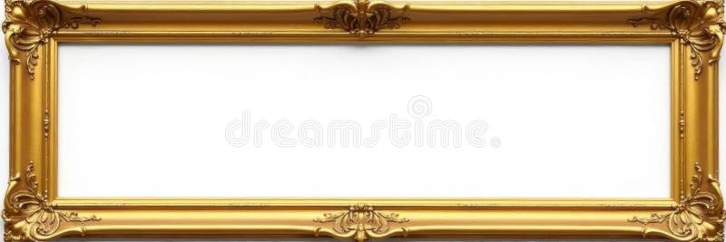 Simple Antique Gold Frame, Clean White Backdrop , Graphics, Picture ...