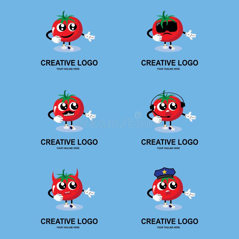 Simple Apple Fruit Expression Cartoon Icon Vector Logo Stock ...