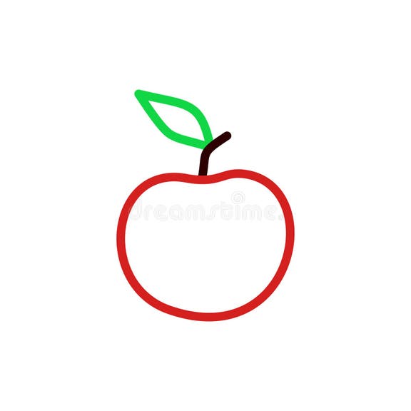 Simple Apple Fruit Icon Design Stock Vector - Illustration of juicy ...