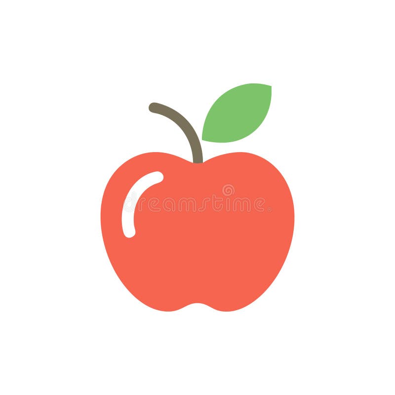 Simple Apple Icon for Educational Purposes Stock Illustration ...