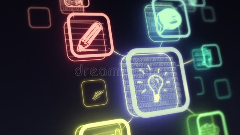 Building an App Concept Animation Stock Footage - Video of application ...