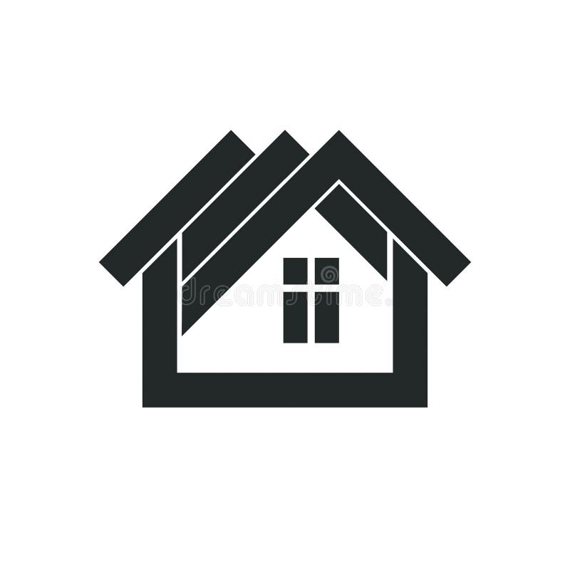 Simple Architectural Construction, Vector House Abstract Symbol, Design ...