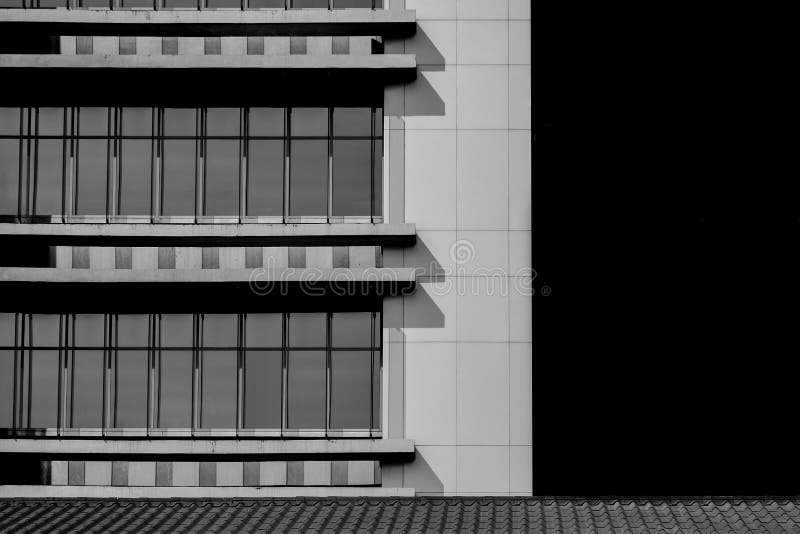 Simple Architecture of Modern Building Pattern. Stock Image - Image of ...