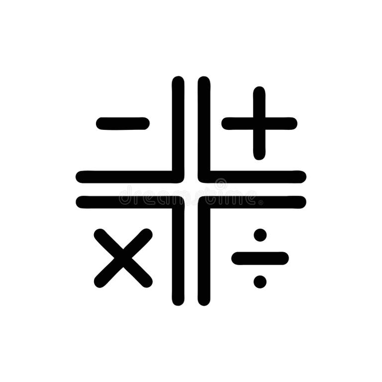 Simple Arithmetic Operations Visualized Against a Solid Black Backdrop ...