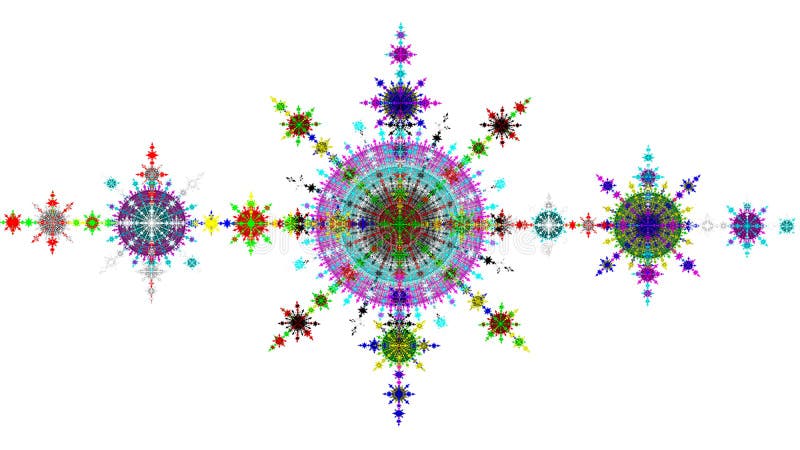 Assymetrical Colour Cross Feature on White Background Stock ...