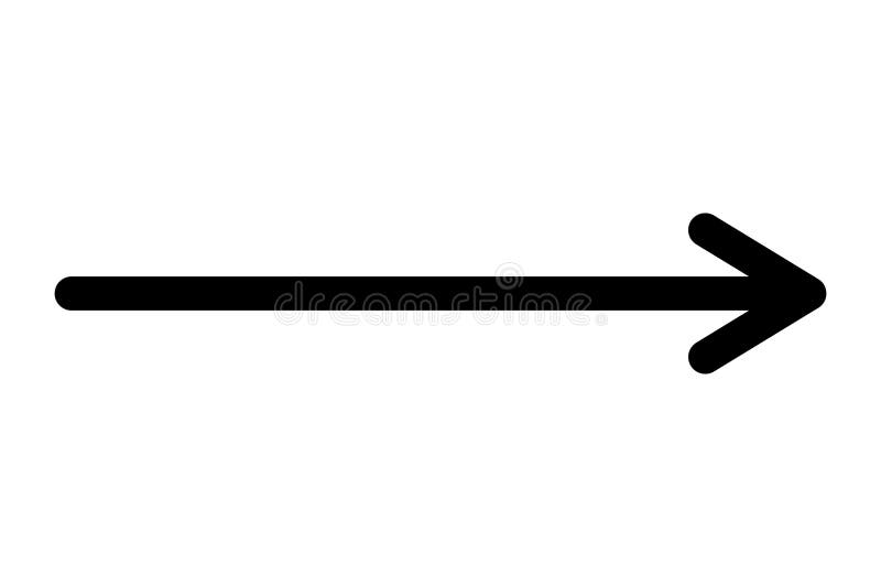 Simple Arrow Icon in Line Style. Stock Vector - Illustration of ...