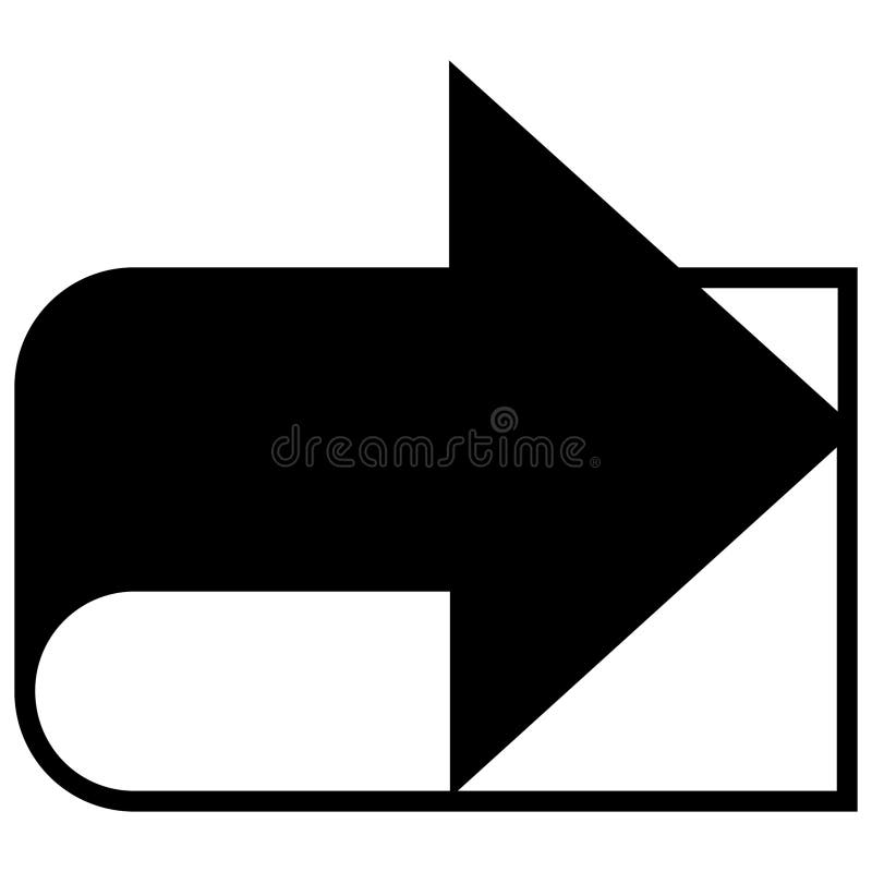 Simple Arrow Illustration Pointing in the Direction Stock Vector ...