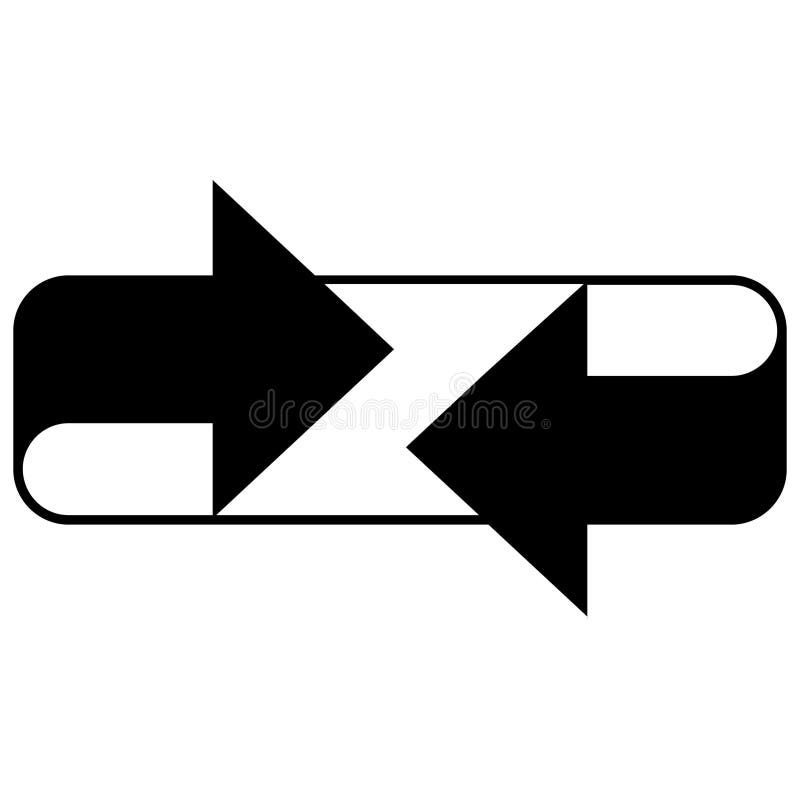 Simple Arrow Illustration Pointing in the Direction Stock Vector ...