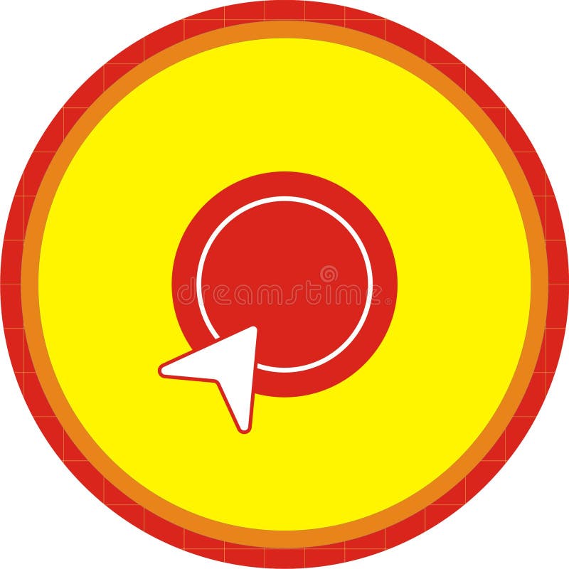 Simple Arrow Mark Aim Corrrect Point Shape Symbol Stock Illustration ...
