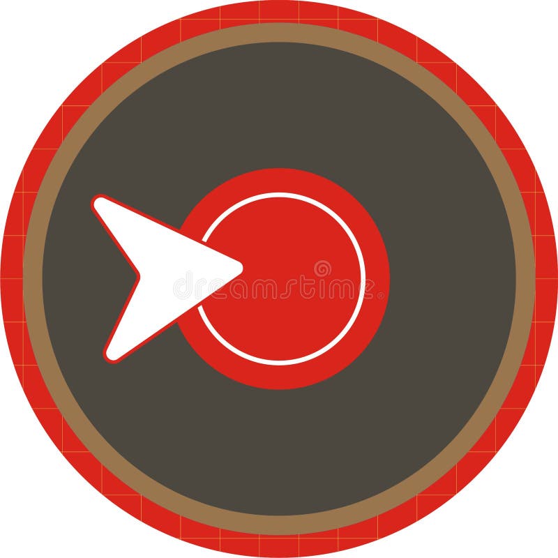 Simple Arrow Mark Aim Corrrect Point Shape Symbol Stock Illustration ...