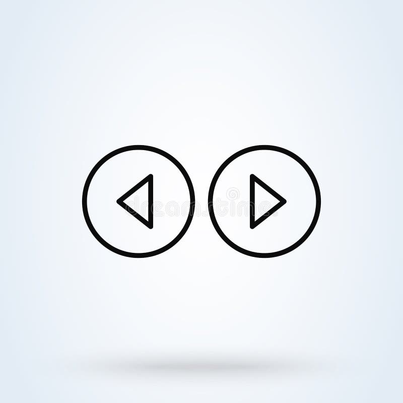 Simple Arrow Right Left. Outline Art Vector Modern Icon Design ...