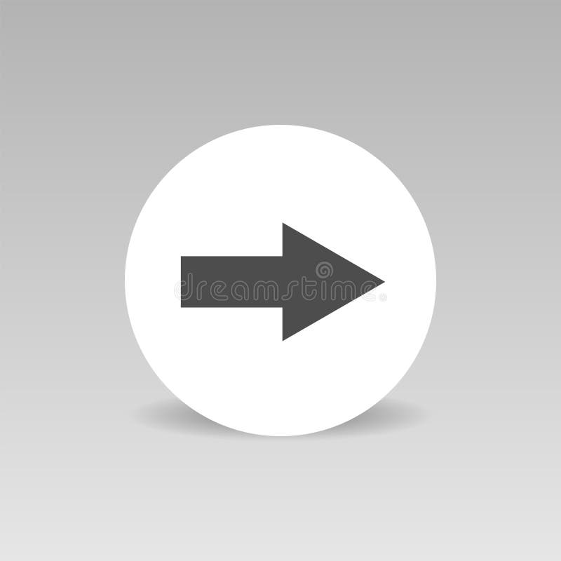 Simple Arrow Round Vector Icon Direction Cursor Stock Vector ...