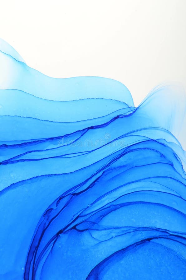 Simple Art Background in Blue with a Wave Pattern Stock Photo - Image ...