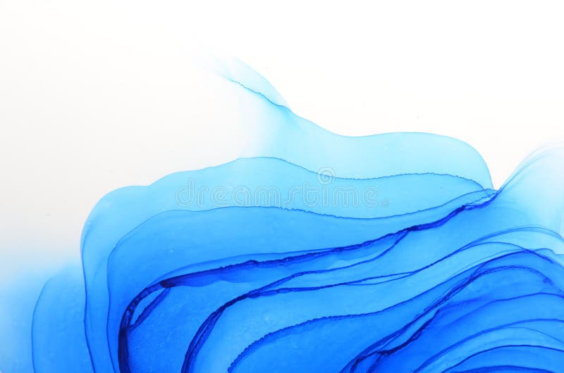 Simple Art Background in Blue with a Wave Pattern Stock Image - Image ...