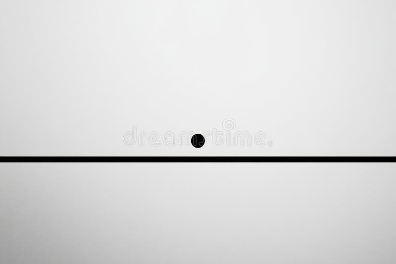Minimalistic Abstract Design Featuring a Black Circle on a White ...
