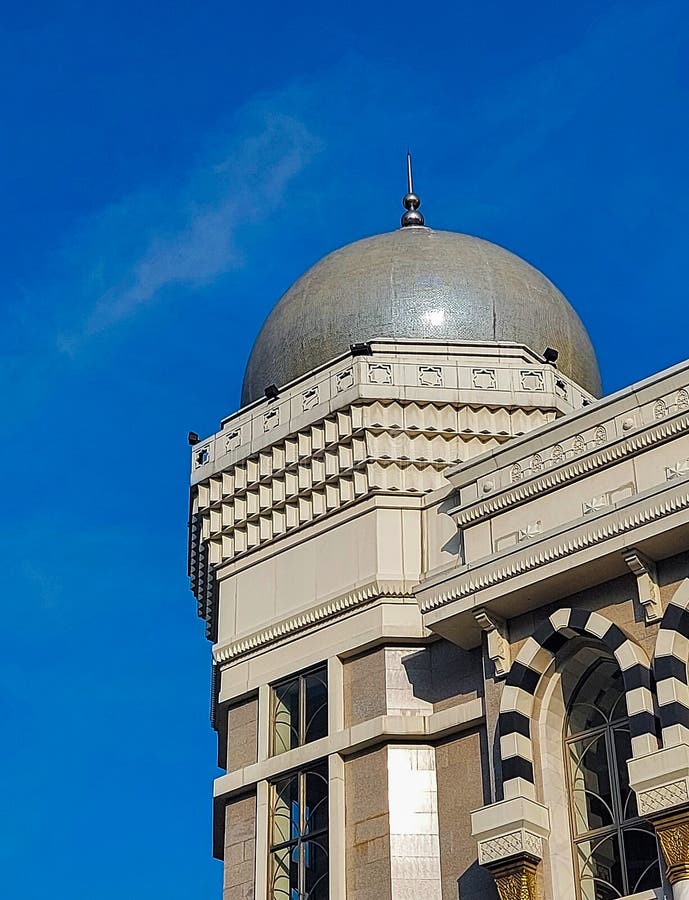 Simple Artistic Mosque Chamber Clear Blue Sky Stock Image - Image of ...