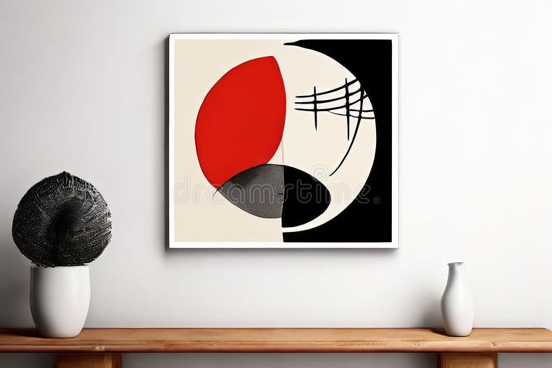 Simple Artwork Abstract Prints in Monochrome Colors Stock Illustration ...