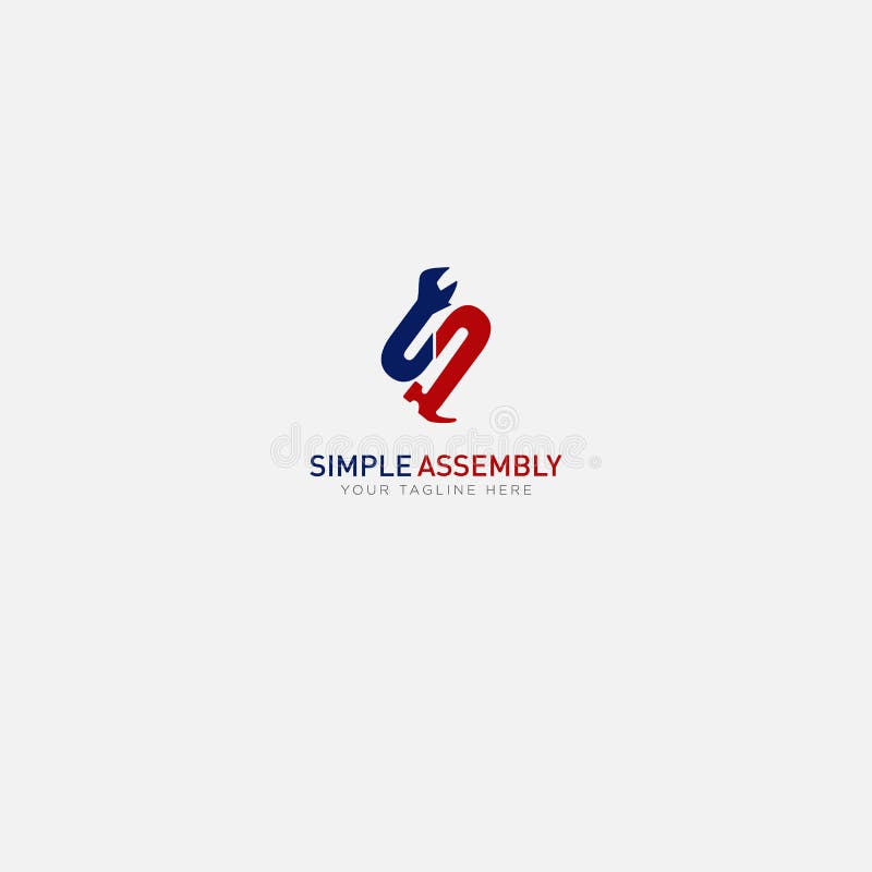 Simple Assembly Logo Design with Tools and Letter S Stock Vector ...