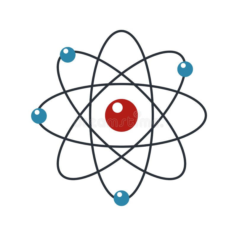 Simple atom icon stock illustration. Illustration of proton - 73382095