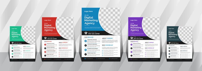 Simple Attractive Corporate Business Flyer Template Design Stock Vector ...