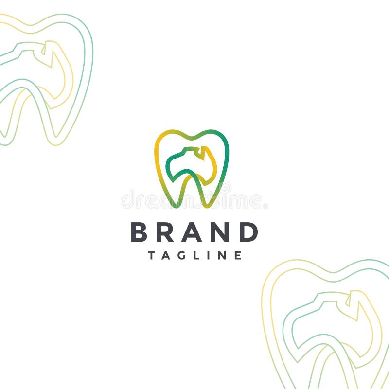 Simple Australia Looping Teeth Line Logo Design Stock Vector ...