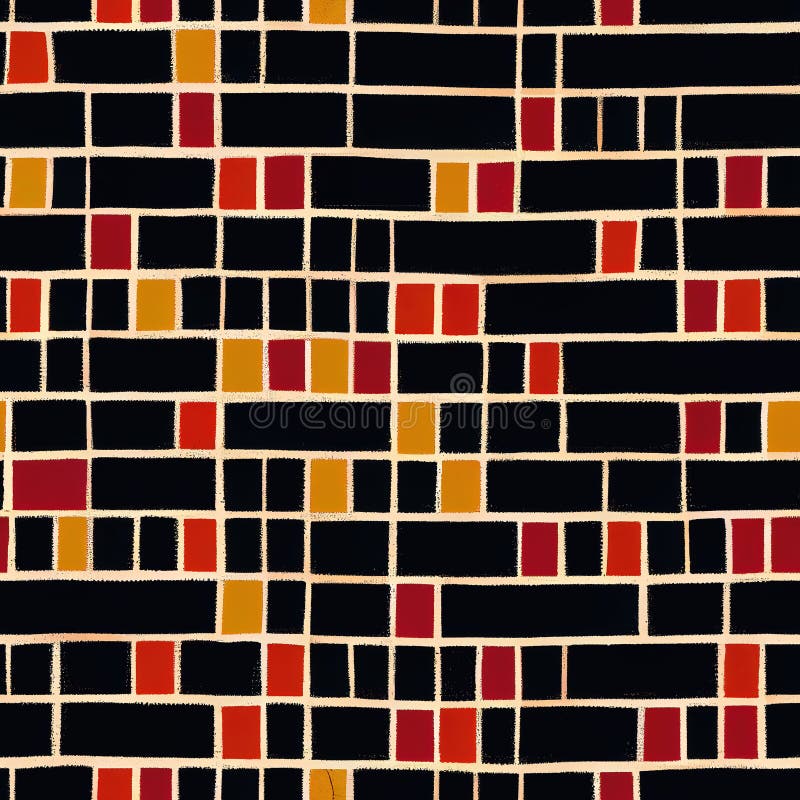 Simple Autumn Colors Block in a Pattern Style, Ai Generated Image Stock ...