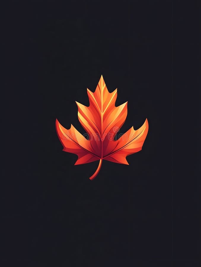 Autumn Fall Maple Leaf Icon Symbol Stock Illustration - Illustration of ...