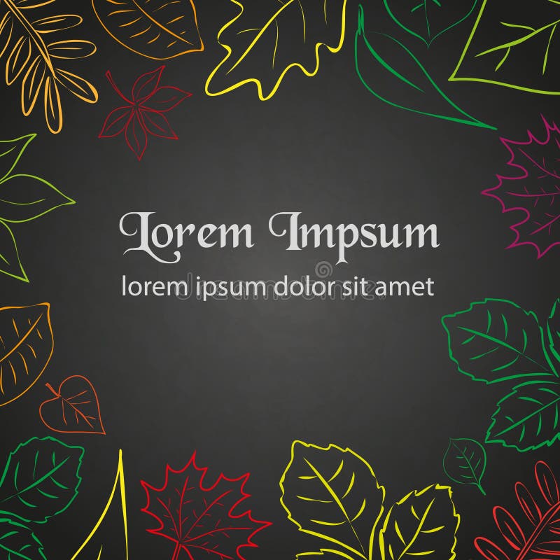 Simple Autumn Leaf Color Border for Your Text Eps10 Stock Vector ...