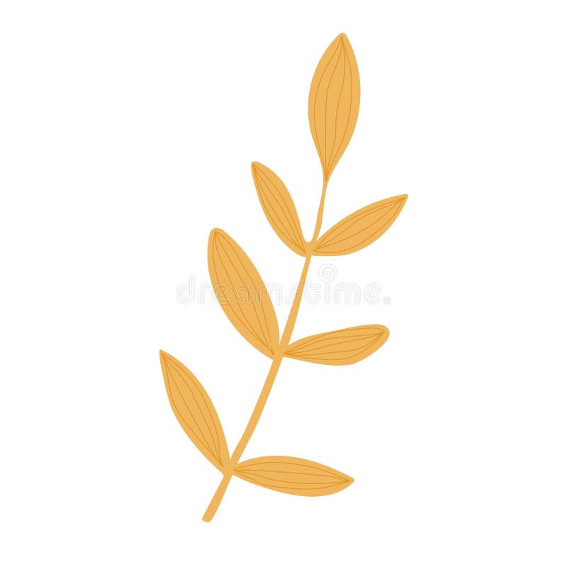 Simple Autumn Leaf. Hand Drawn Element for Autumn Decorative Design ...