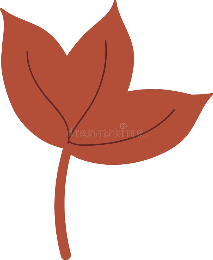 Simple Autumn Leaf in Red Color. Autumn Design Plant. Vector ...