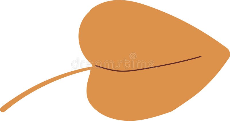 Simple Autumn Leaf in Yellow Color. Autumn Design Element Stock Vector ...