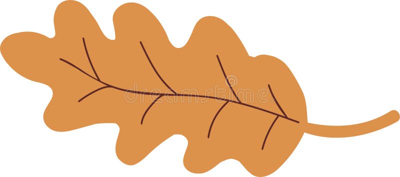 Simple Autumn Leaf in Yellow Color. Autumn Design Element Stock Vector ...