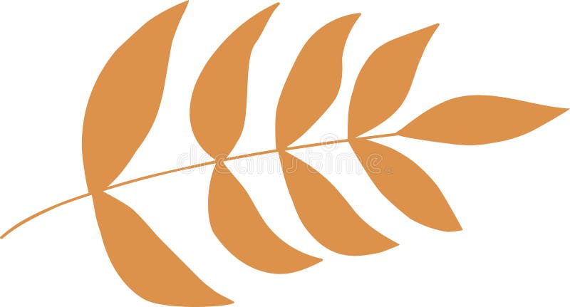 Simple Autumn Leaf in Yellow Color. Autumn Design Element Stock Vector ...