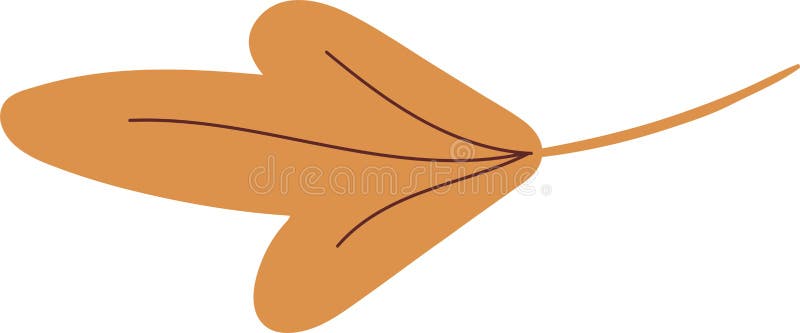 Simple Autumn Leaf in Yellow Color. Autumn Design Element Stock Vector ...