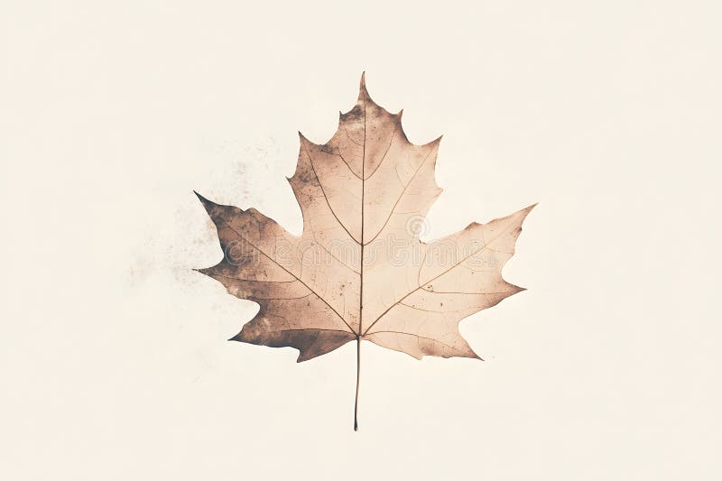 Simple Autumn Maple Leaf Illustration on White Background Stock Image ...