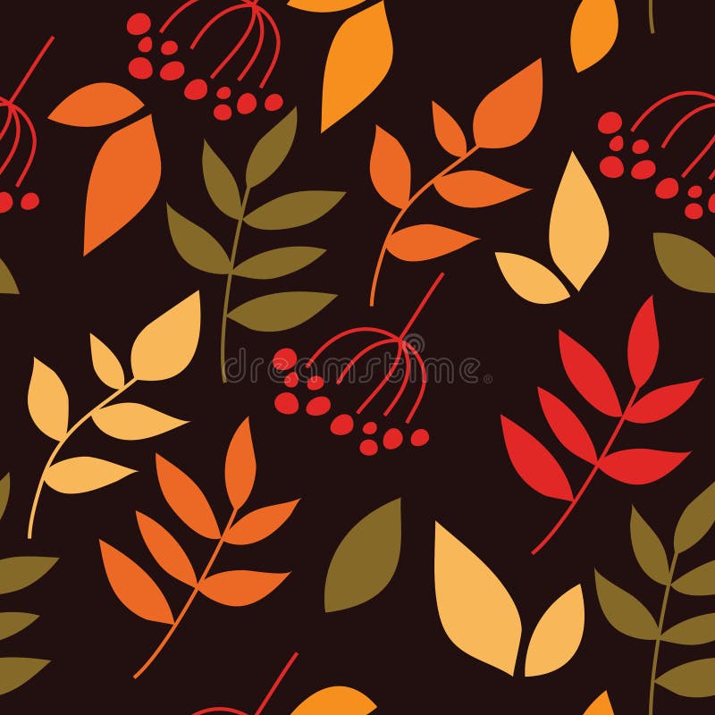 Simple autumn pattern stock vector. Illustration of wallpaper - 20736841