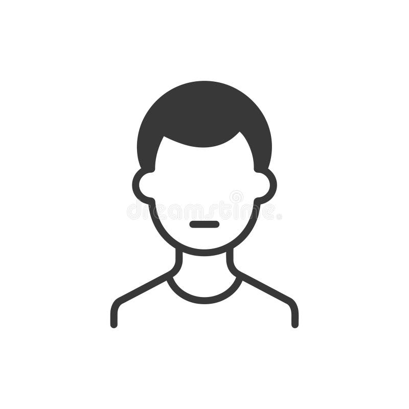 Simple Male Avatar Icon, Profile Picture, User Interface Design Stock ...