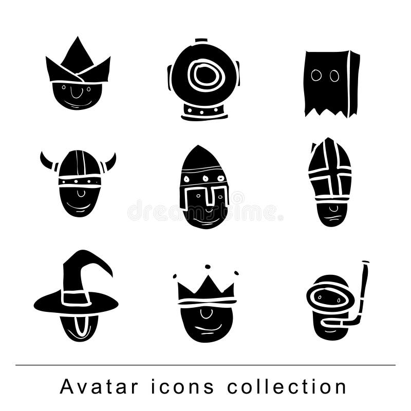 Simple Avatar Icon, Vector Illustration Silhouette Black Stock Vector ...