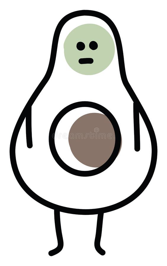 Simple avocado, icon icon stock vector. Illustration of fruit - 259787598