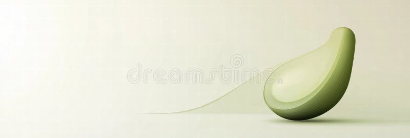 Simple Avocado Shape with Seed, Ideal for Mock Up and Text Placement in ...